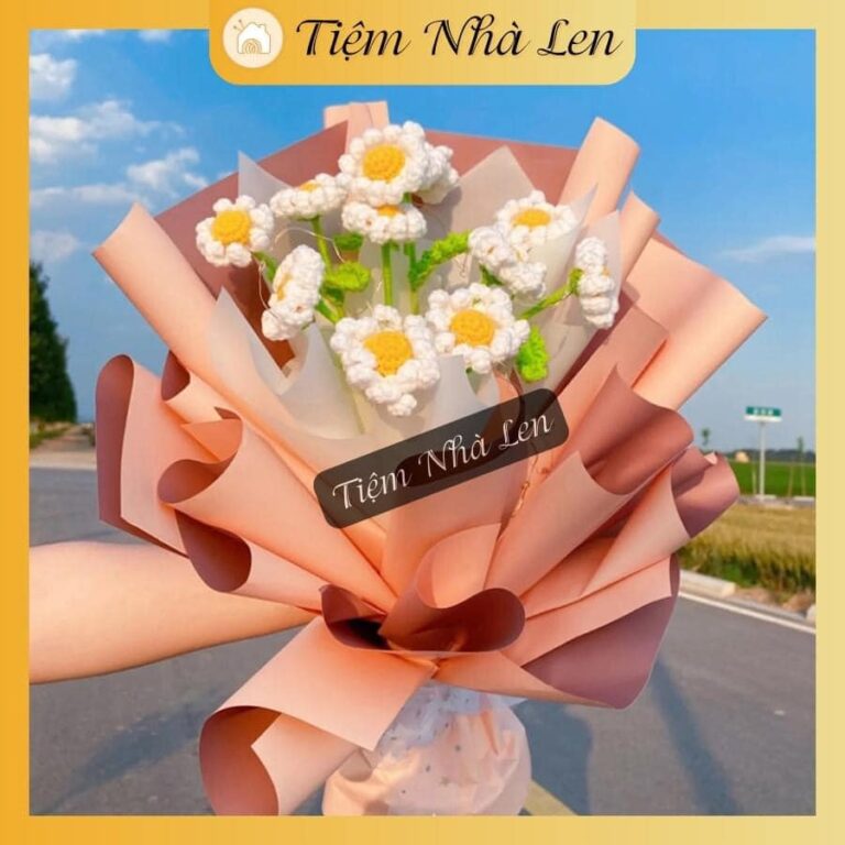 Tổng Hợp 30+ Mẫu Hoa Len Đẹp Nhất - Tiệm Nhà Len