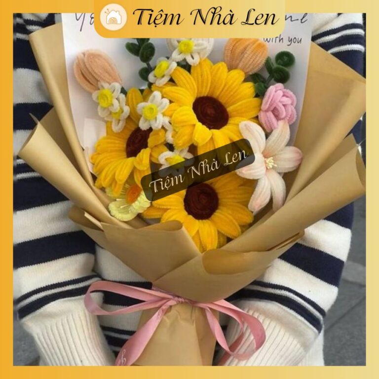 Tổng Hợp 30+ Mẫu Hoa Len Đẹp Nhất - Tiệm Nhà Len